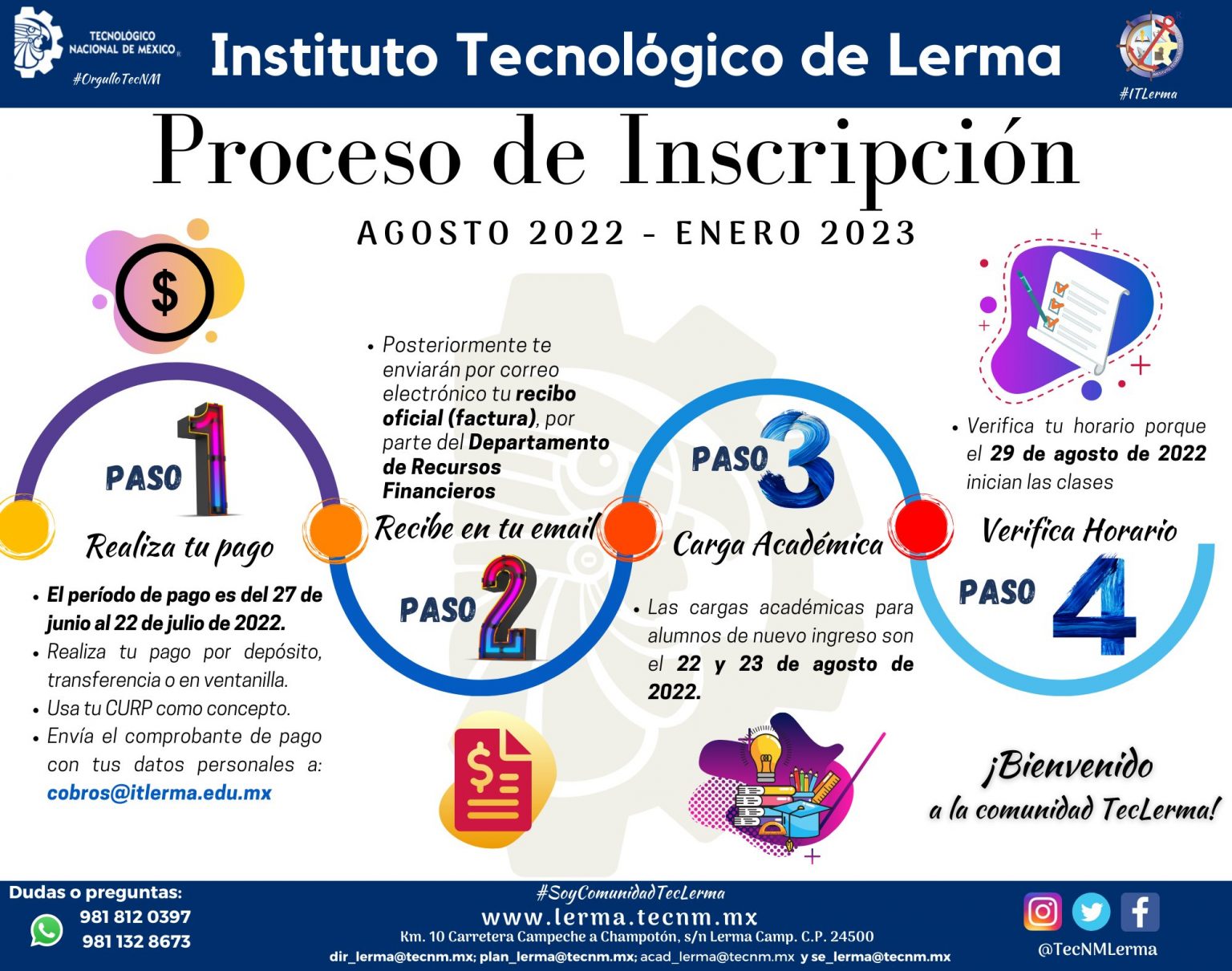 Proceso de Inscripción Agosto 2022-Enero 2023 – Instituto Tecnológico ...
